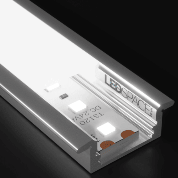 2m Recessed LED Profile Extrusion Channel for Walls & Shelves ...