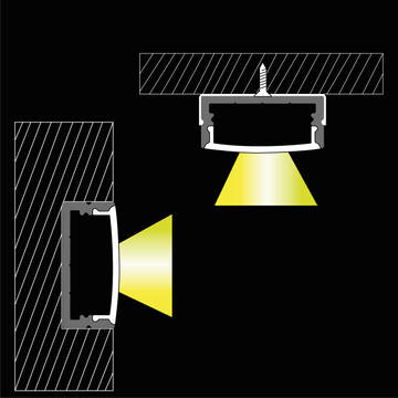 Surface-Mounted LED Profile | Next Day Delivery LED Strip Mounting ...