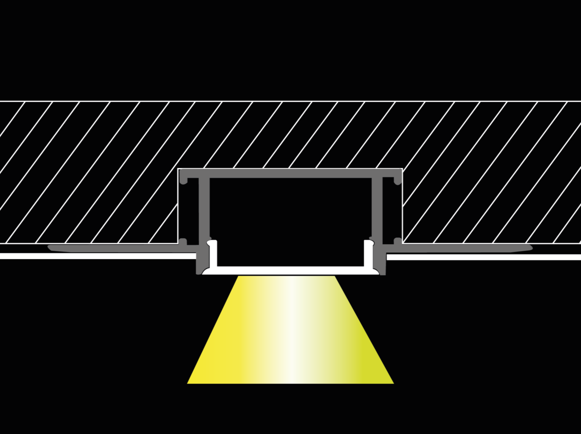 x4 Warm White Light Bars for Accoustic Slat Wall Panels Universal Fit ...