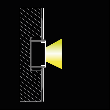 Plaster-In LED Profile Channel for a Flush Finish for Walls & Ceilings ...