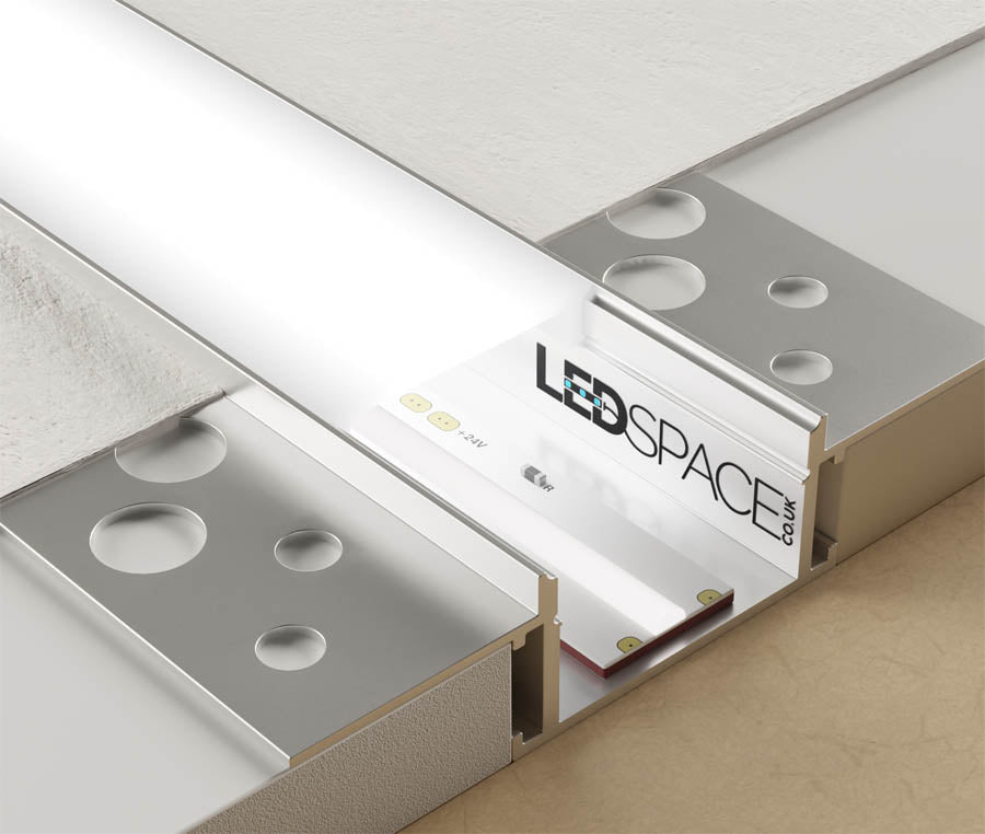 20m (10 x 2m) LED Profile Extrusion Channel | Aluminium Trunking with ...