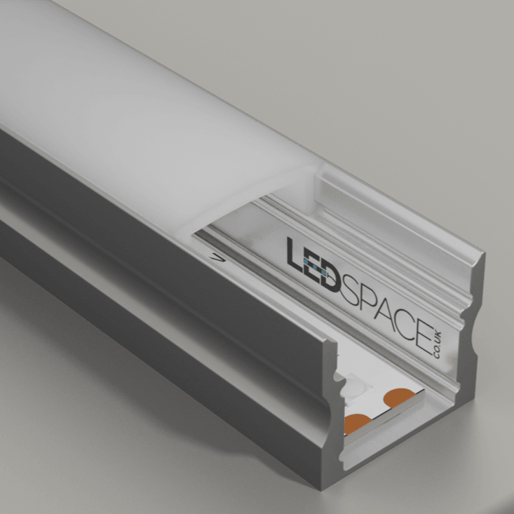 2m Deep Recessed LED Profile Extrusion Channel | Aluminium Trunking ...