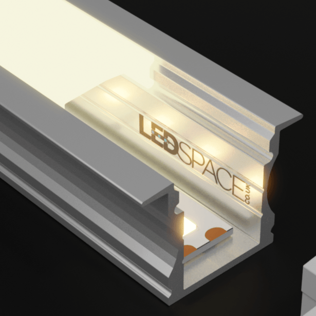 Deep 2m Recessed LED Profile Extrusion Channel | Aluminium Trunking ...