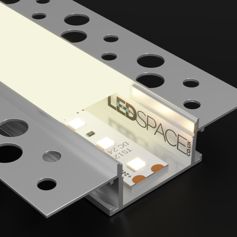 2m Wide Plaster-In LED Profile Extrusion Channel | Aluminium Trunking ...