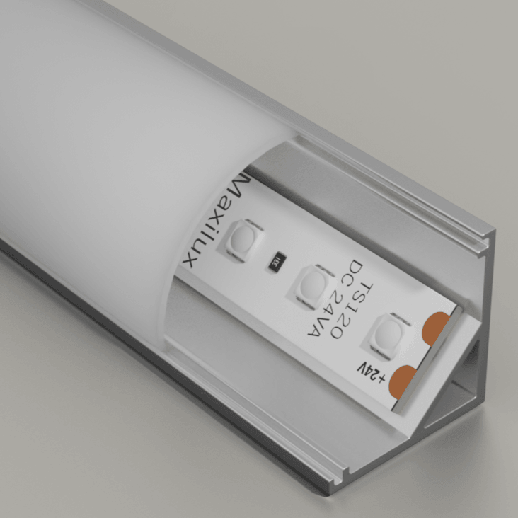 2m 90° Corner LED Profile Extrusion Channel | Aluminium Trunking with ...