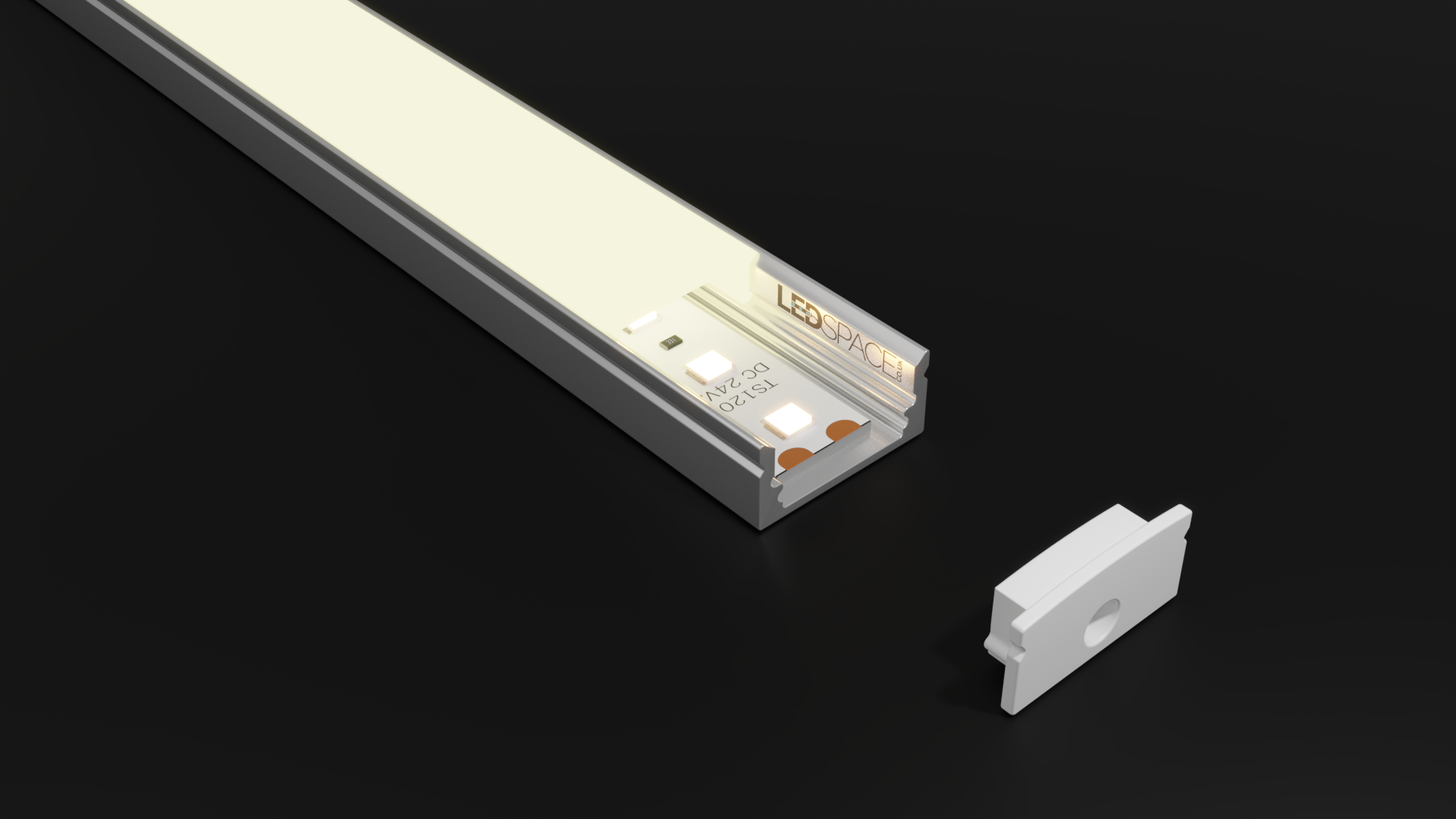 Slim 2m Surface-Mounted LED Profile Extrusion Channel | Aluminium ...