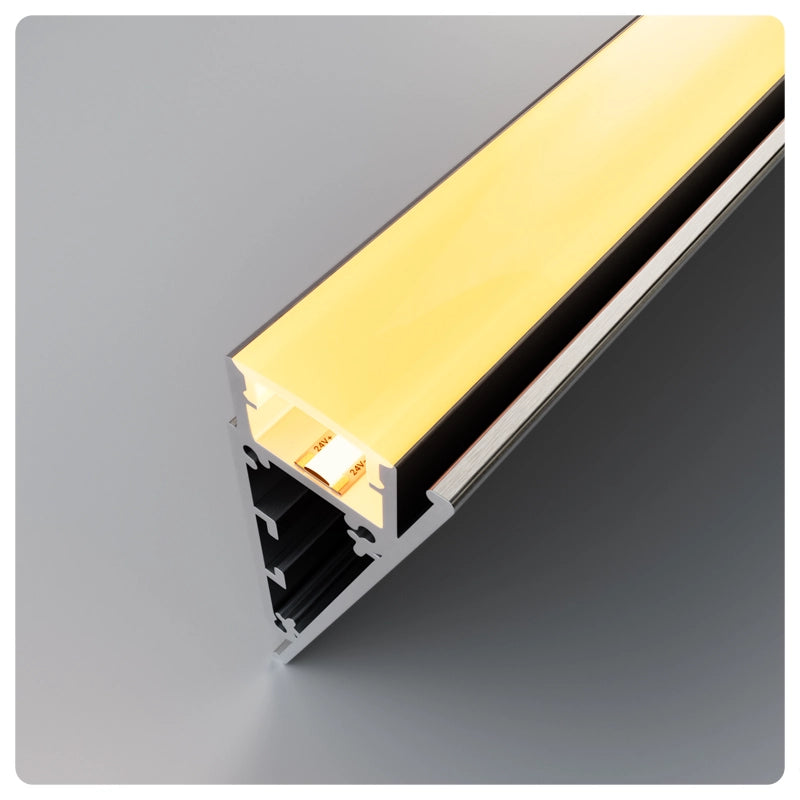2m ALU63 Architrave LED Profile, 24 x 55mm – LEDSpace