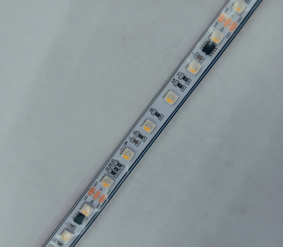 Splashproof PixelStrip60 RGB + W Digital RBIC LED Strip Lights | 24V ...