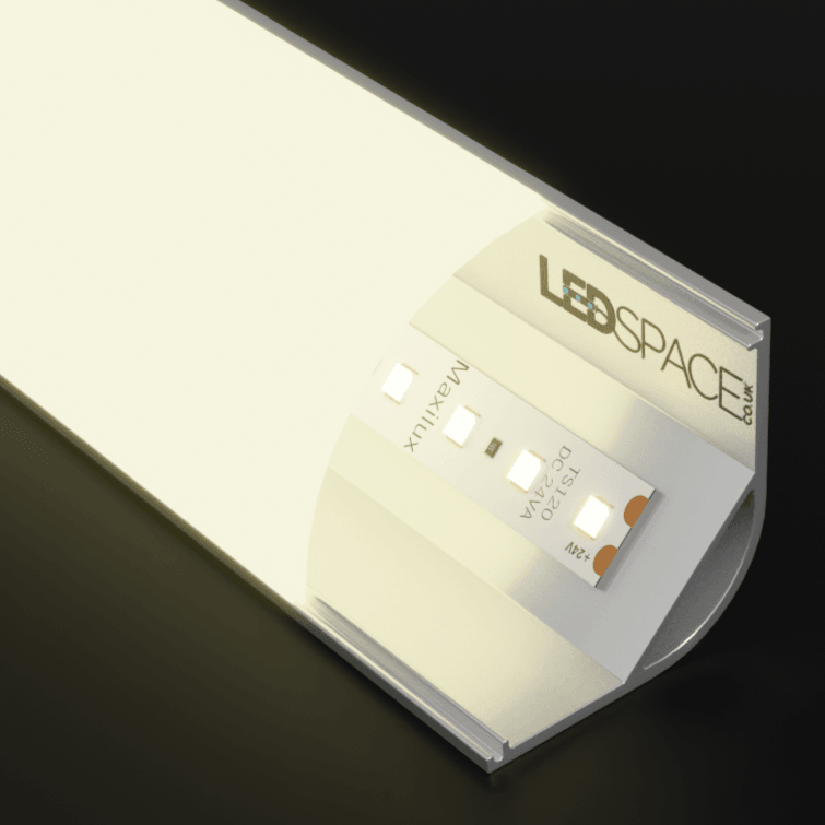 2m 90° Wide Corner LED Profile Extrusion Channel | Aluminium Trunking ...